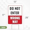 Amazon.com : 2PC Do Not Enter Wrong Way Sign with Stakes, 17 Inches by ...