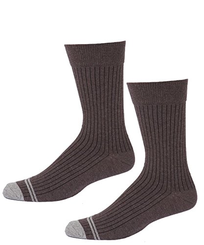 PACT Men's 2 Pack Everyday Crew Sock, Brown, One Size : Amazon.in ...