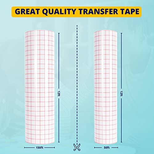 Snapklik.com : HTVRONT Transfer Tape For Vinyl - 12 X 50 FT Red ...