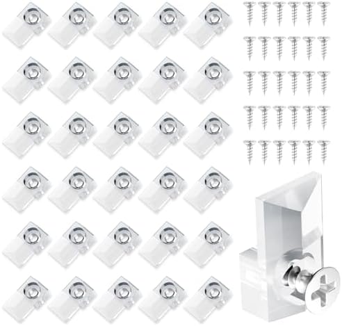 Amazon.com: Patelai Mirror Holder Clips Kit Mirror Clips for Frameless ...