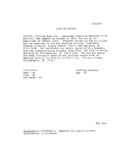 ISO 1224:1984, Rolling bearings - Instrument precision bearings ...