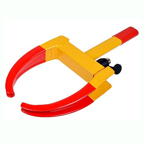 Aoteman Anti-Theft Tyre Wheel Clamp Lock Jammer (Red and Yellow ...