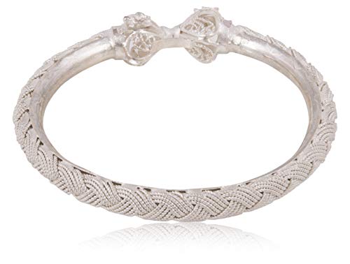 Arteastic Silver Filigree Jewellery Kangan for Women - Size: 2.5 (SJ-B ...