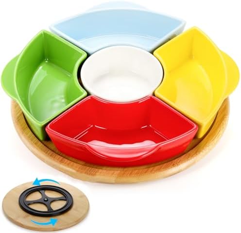 Amazon.com: Chef Tacos Ceramic Taco Serving Platter - Divided Serving ...