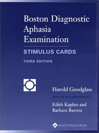 Boston Diagnostic Aphasia Examination: Stimulus Cards : Goodglass ...