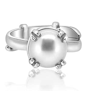 Arihant Gems and Jewels® Freshwater Pearl (Moti) Adjustable Ring ...