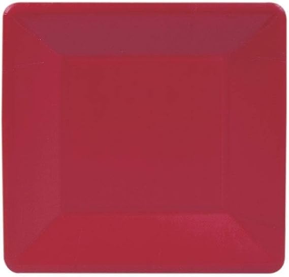 Amazon.com: Caspari Grosgrain Square Paper Salad & Dessert Plates in ...