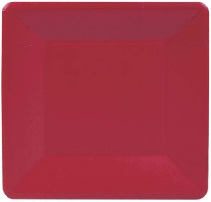 Amazon.com | Caspari Grosgrain Square Paper Salad & Dessert Plates in ...