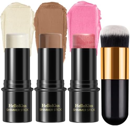 Amazon.com: 3 Pcs Face Contour Stick Kit, Matte Finish Face Stick Trio ...
