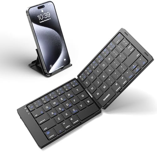 Amazon.com: Newmen BK66 Foldable Bluetooth Keyboard with Touchpad ...
