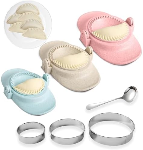 Amazon.com: KEISSCO Dough Press, Set of 3 Empanada Press Dumpling Maker ...