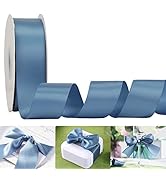 Amazon.com: HUIHUANG Dusty Blue Organza Ribbon 3 inch Blue Shimmer ...