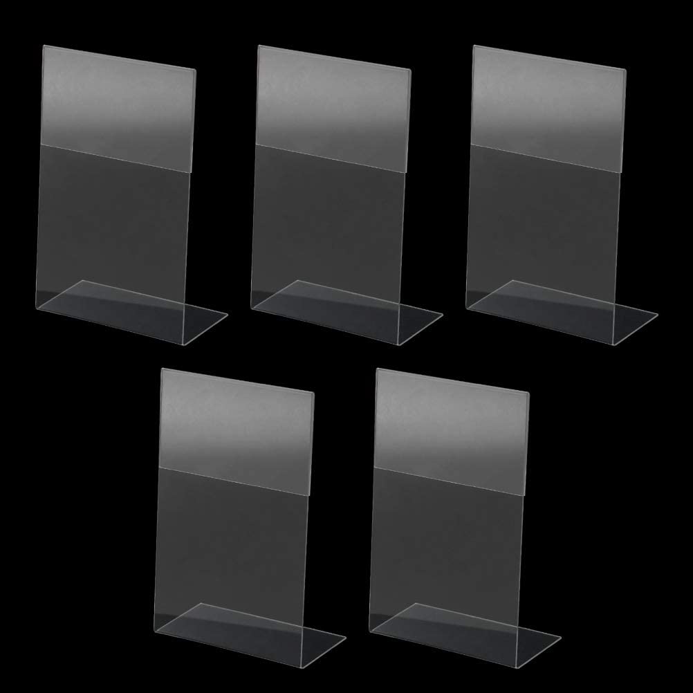 Buy YOTINO 5 Packs Sign Holder A5 Clear Acrylic Poster Menu Holder Lean ...