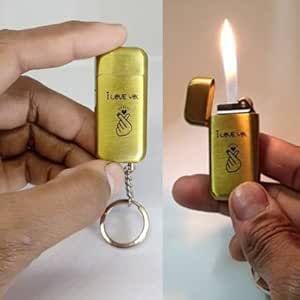 Meesa Metal Premium Refillable Unique Small Fire Lighter With Key Chain ...