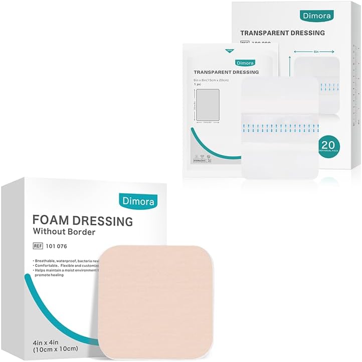 Amazon.com: Dimora Transparent Film Wound Dressing 6x8 inch 20 Packs ...