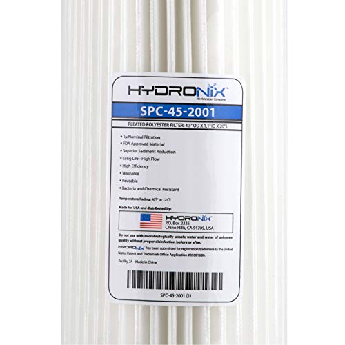 Snapklik.com : Hydronix SPC-45-2001 Pleated Water Filter Whole House ...