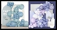 Amazon.com: PartyWoo Dusty Blue Balloons 140 pcs Different Sizes Pack of 18 12 10 5 Inch Boho ...