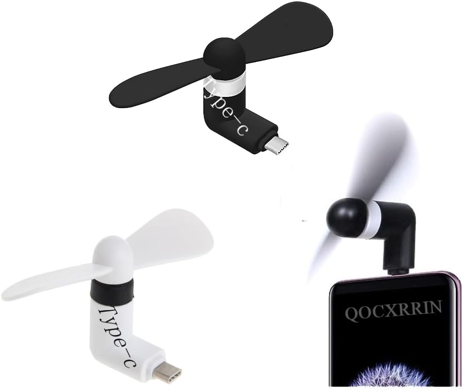 BLAXSTOC Type-C Mini Fan 2-Blade Fan High Speed USB Fan, Mobile Cooler ...
