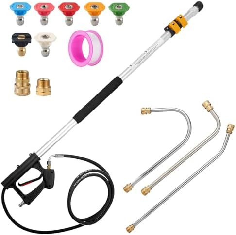 Amazon.com: RAYNEL 24FT Telescoping Pressure Washer Extension Wand with ...