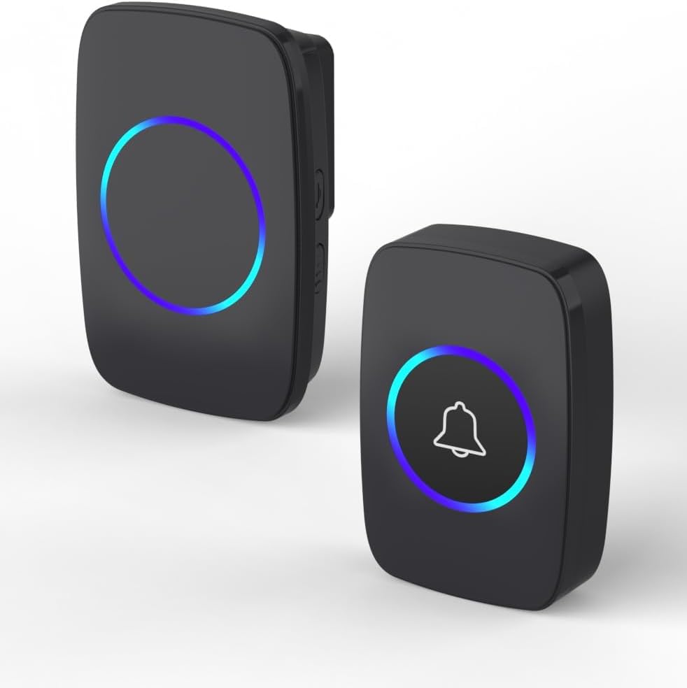 MktStleat Wireless Doorbell, Waterproof Battery Operated Door Bell ...
