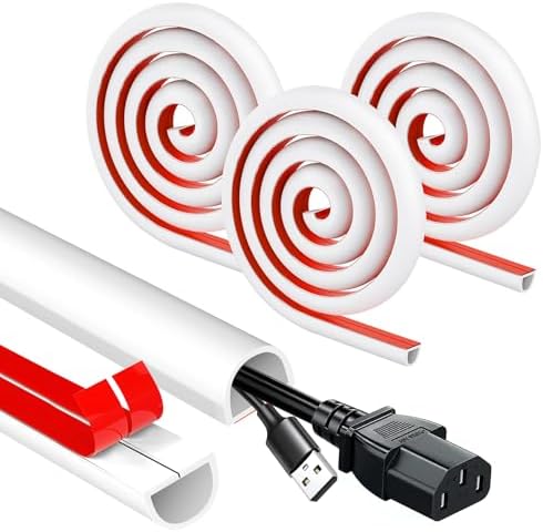 White Cable Trunking，Half Round Cable Cover Self Adhesive Cable ...