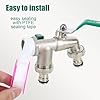 CTDMJ 3/4'' Brass Double Water Tap, Double Garden Tap Rust and Frost ...