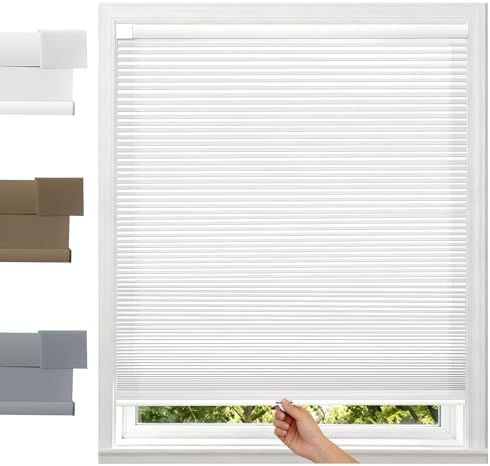 Amazon.com: SERLMWNT No Drill Cordless Cellular Shades, Light Filtering ...