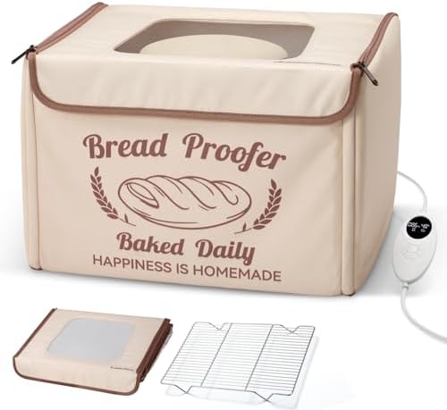 Folding Bread Proofing Box with 68-104℉ Temp Control & 48H Timer, Dough ...