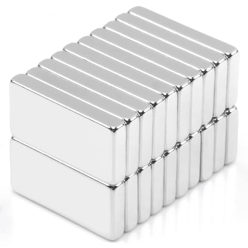 20Pcs Small Neodymium Magnets for Craft - 20x10x3mm Rectangular Strong ...