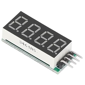 Amazon.com: 4 Digit 7 Segment LED Display Module, I2C Interface, for ...