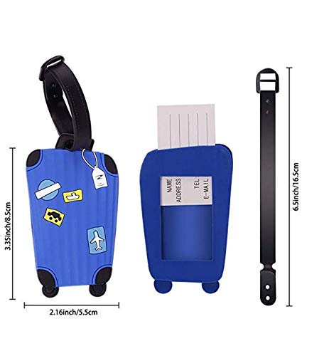 Snapklik.com : Luggage Tags For Suitcases, Flexible Silicone Travel ID ...