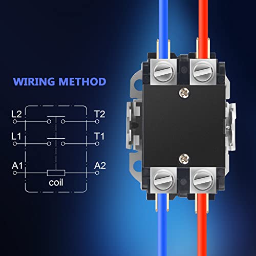Snapklik.com : HVAC Contactor, 40 Amp Double Pole / 2 Pole Contactor ...