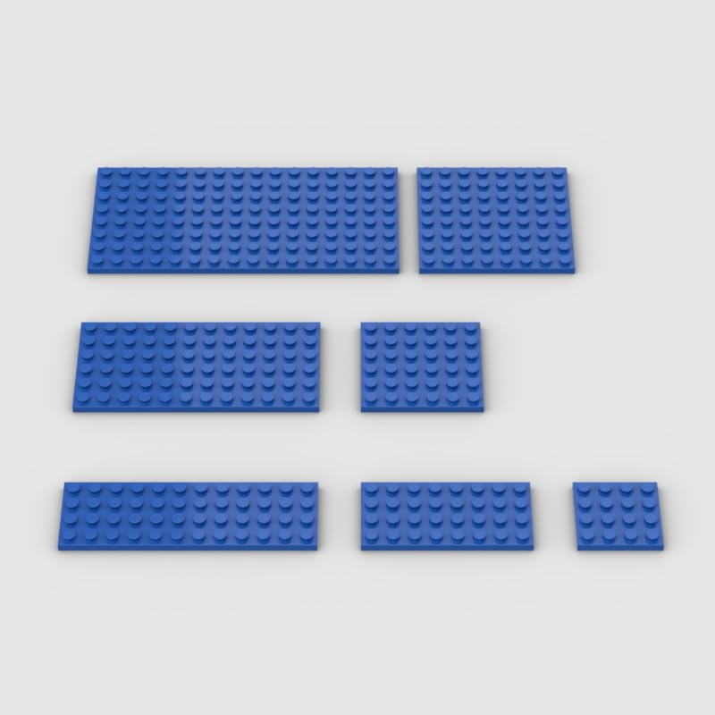 Amazon.com: Classic Building Plate Assortment Pack, 50pcs Blue Bulk ...