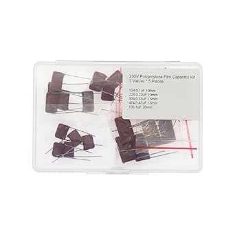 5 Values * 5 Pieces 250V CBB21/CBB22 5% Metallized Polyproylene Film ...