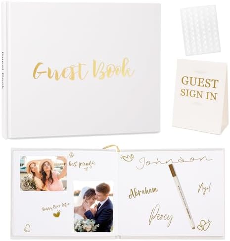 Amazon.com: Smallbudi Wedding Guest Book for Wedding Reception, Baby ...