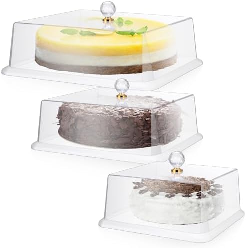 Amazon.com: FillTouch 3 Pieces Clear Cake Cover 9 12 13.5'' Acrylic ...