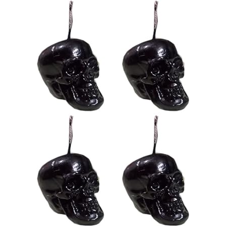 Buy Phobis Black Skull Candle for Spell, Wicca and Healing (Pack of 4 ...