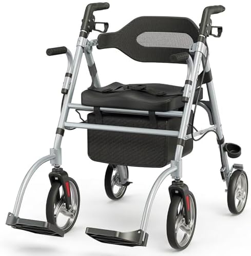 Amazon.com: Ablecare Updated Rollator Walker for Seniors with Seat, 2 ...