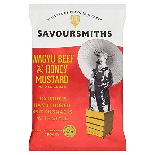 2x Savoursmiths Wagyu Rind & Honig-Senf-Luxus-Englisch Kartoffelchips ...