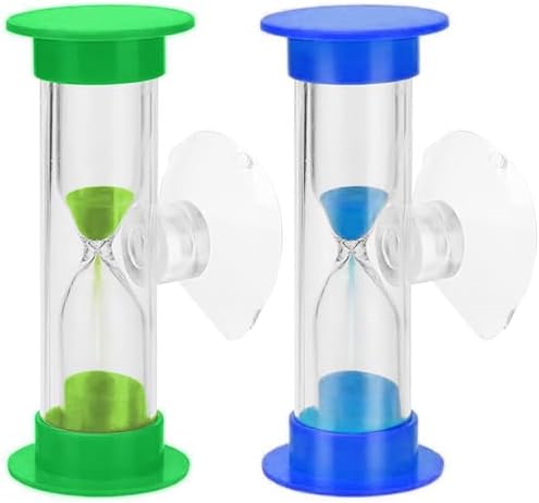 2 Stück Sanduhr für Kinder, 2 Minuten Timer mit Saugnapf, Ideal für ...