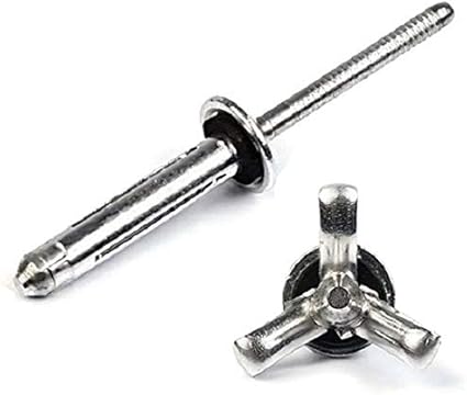 Amazon.com: Tri-Fold Exploding Pop Rivets 3/16 (#6) Aluminum Shaveable ...