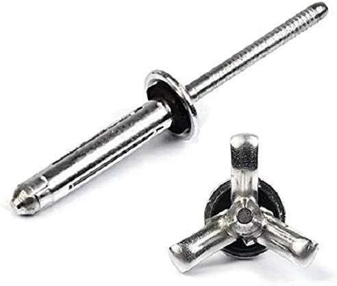 Amazon.com: Tri-Fold Exploding Pop Rivets 3/16 (#6) Aluminum Shaveable ...