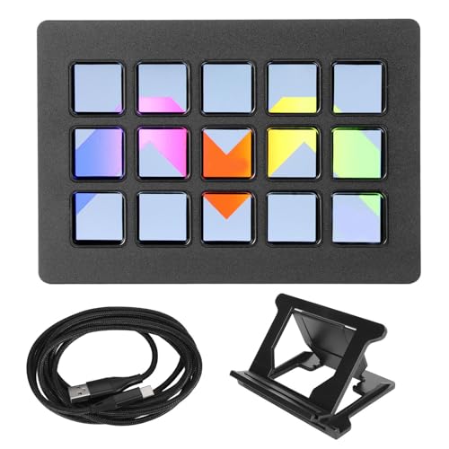 All In One Keypad for Streaming, Studio Controller 15 Macro Keys, LCD ...