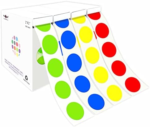 Amazon.com : PARLAIM 4 Rolls 4000PCS 1 inch Round Color Coding Circle ...