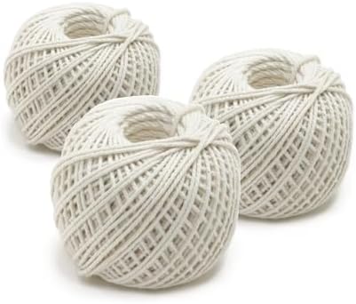 Pack of 3 Cotton Twine String Balls White Art and Craft Multi Purpose ...