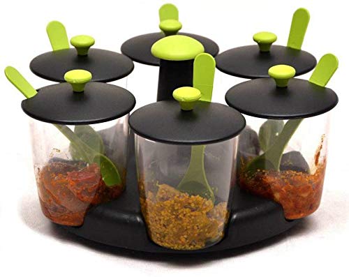 Buy Arabfox 360 Degree Revolving 6- Jar Multipurpose Stand/Achar Stand ...