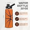 Amazon.com: Basketball Water Bottle 32oz Stainless Steel Insulated ...