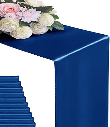 Amazon.com: WELMATCH Royal Blue Satin Table Runners - 5 pcs Wedding ...