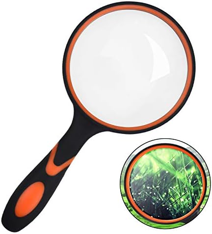 100mm Large Magnifying Glass, Strong Handheld Reading Magnifier Glasses ...