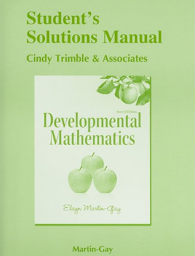 Amazon.com: Student Solutions Manual for Developmental Mathematics ...